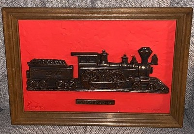 VTG 3D Wall Art "Woodburner" Train Locomotive Transportation Framed ...