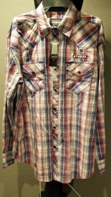 *NEW* PBR Officially Licensed long sleeve button-up shirt, Large | eBay