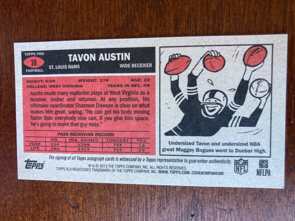 2013 Topps Retro Tavon Austin with On-Card Auto Rc Autograph | eBay