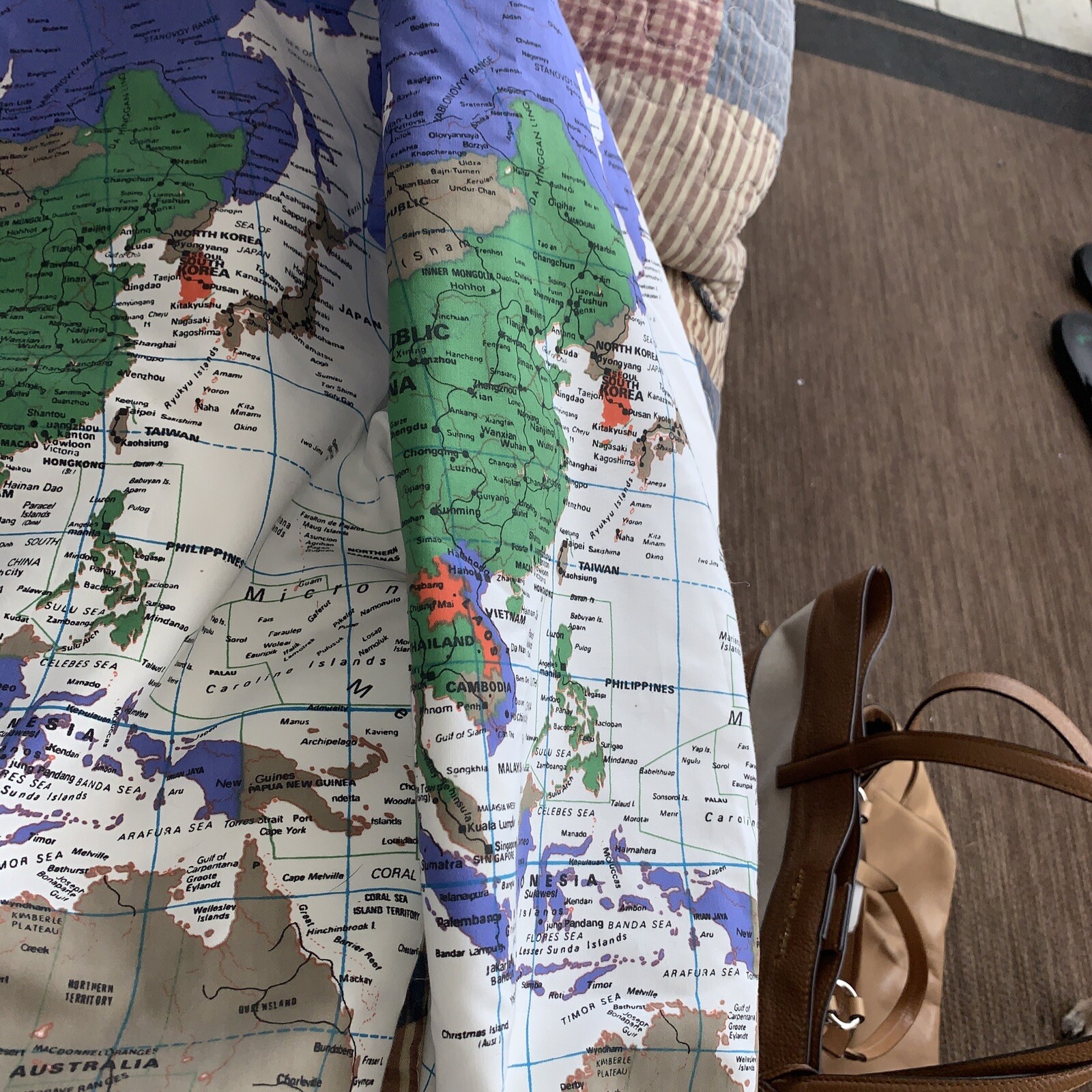 Jacket Map Of The World Jacket Rare-mark Where You’ve… - Gem