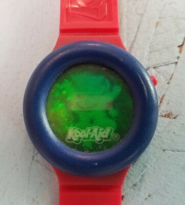 Vintage 1991 Red Kool-Aid Kids Watch Original rare hologram kool aid ...
