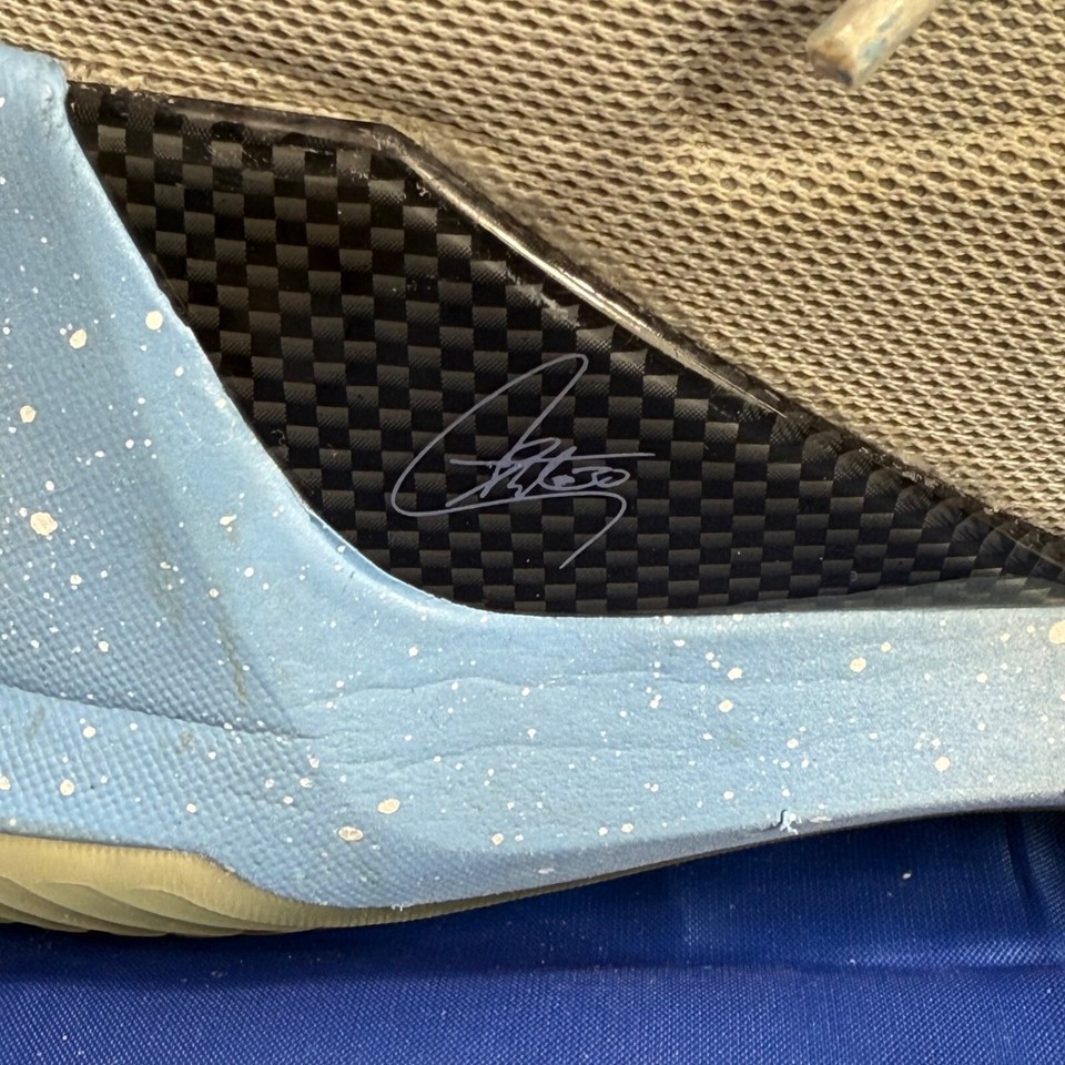 Under Armour Steph Curry 3 White/ Blue Basketball Shoes 4Y Excellent ...
