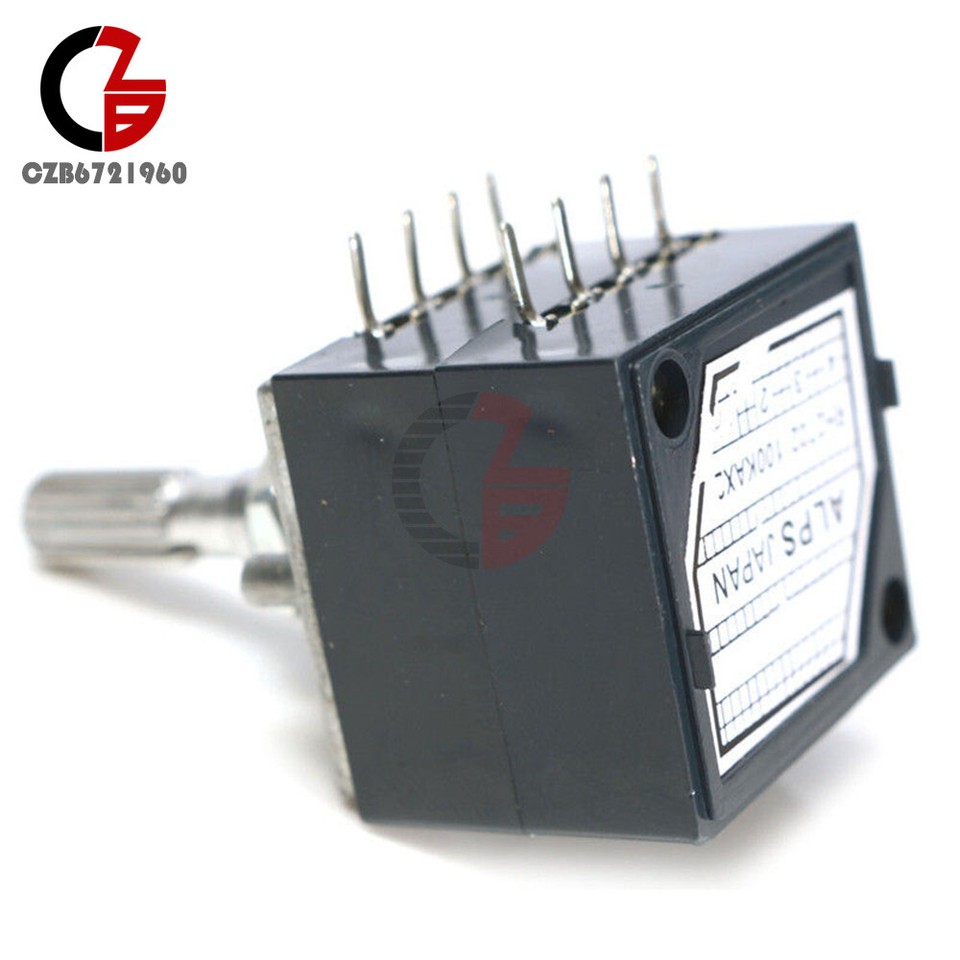 100K Log ALPS Audio Amp Volume Control Stereo Potentiometer +Rotary ...