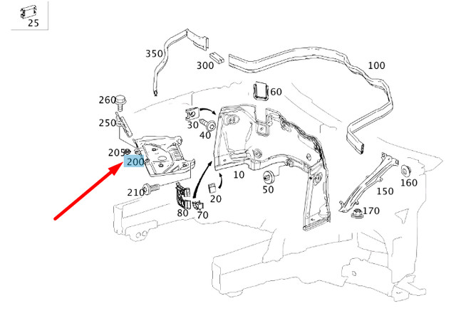 Mercedes-Benz E W212 Mount Carrier Battery Tray A2126200018 2012 LHD ...