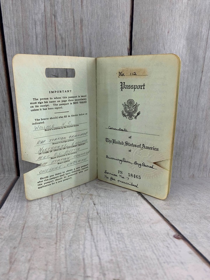 Vintage 1954 US Passport for Lt Colonel US Air Force Lots of Stamps | eBay