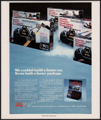 DARDA DEMONS__Original 1982 Trade Print AD / diecast racers promo ...