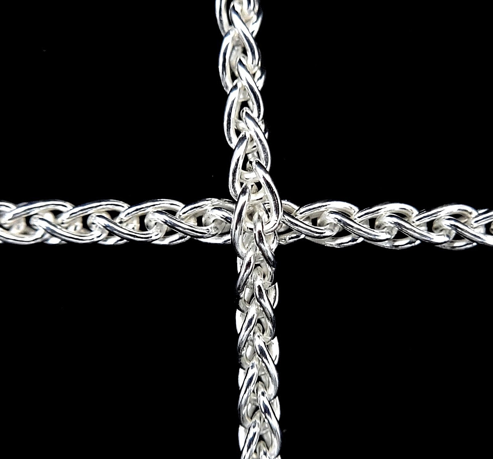 2.5MM Solid 925 Sterling Silver Italian SPIGA/WHEAT Rope CHAIN Necklace ...