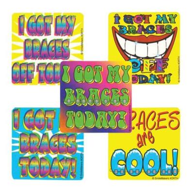 SmileMakers Orthodontic Dental Assortment Stickers - 50 Per Pack | eBay