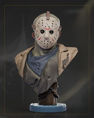 Jason Voorhees Bust – Halloween Horror Movie Figure Unpainted Statue ...