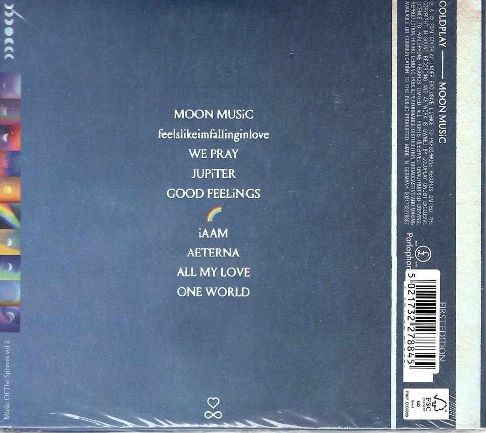 Coldplay Signed Moon Music CD Full Band Autographed Signed Insert Chris ...