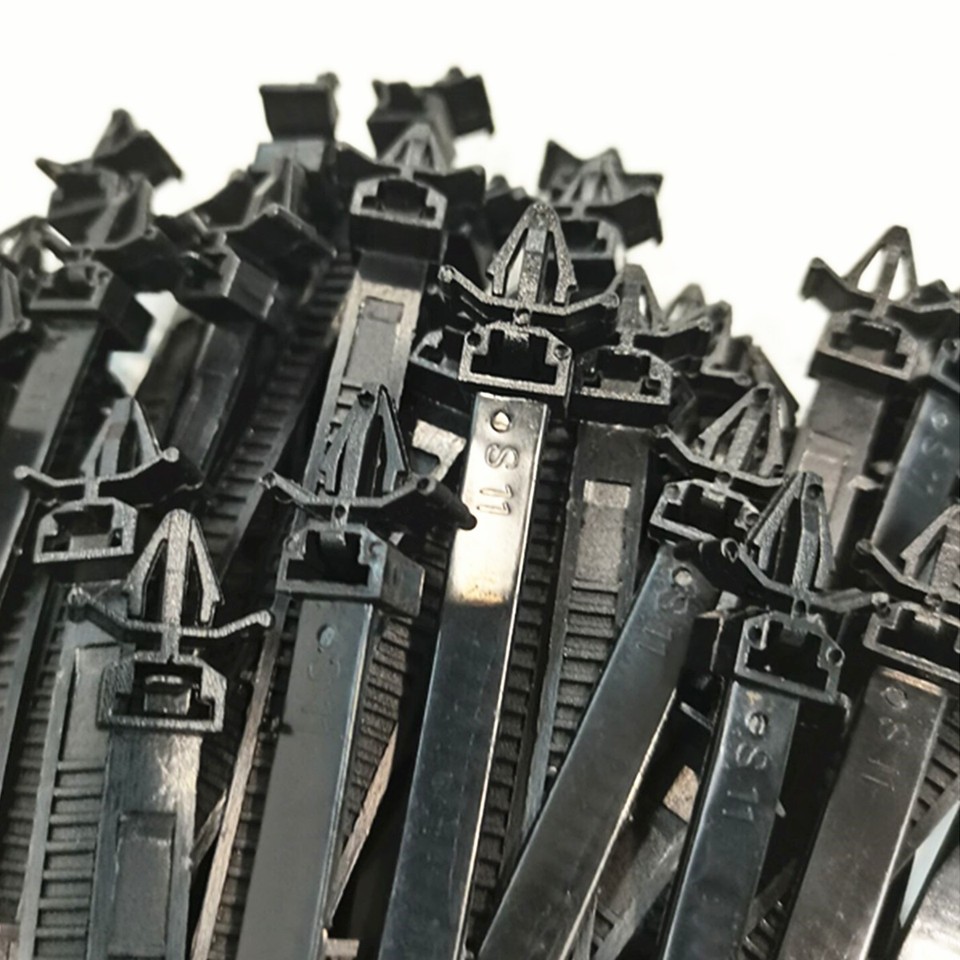50 Pcs Car Line Cable Ties Zip Tie Push Rivet Clip Wiring Loom Harness ...