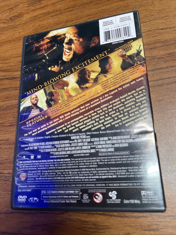 I Am Legend (DVD, 2008, Full Frame) 883929008292| eBay