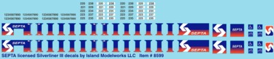 8599 SEPTA HO Silverliner III decals by Island Modelworks | eBay