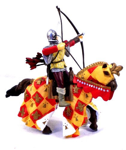 Papo 2003 Yellow Red Barding Horse Archer Soldier Model Horse Toy ...