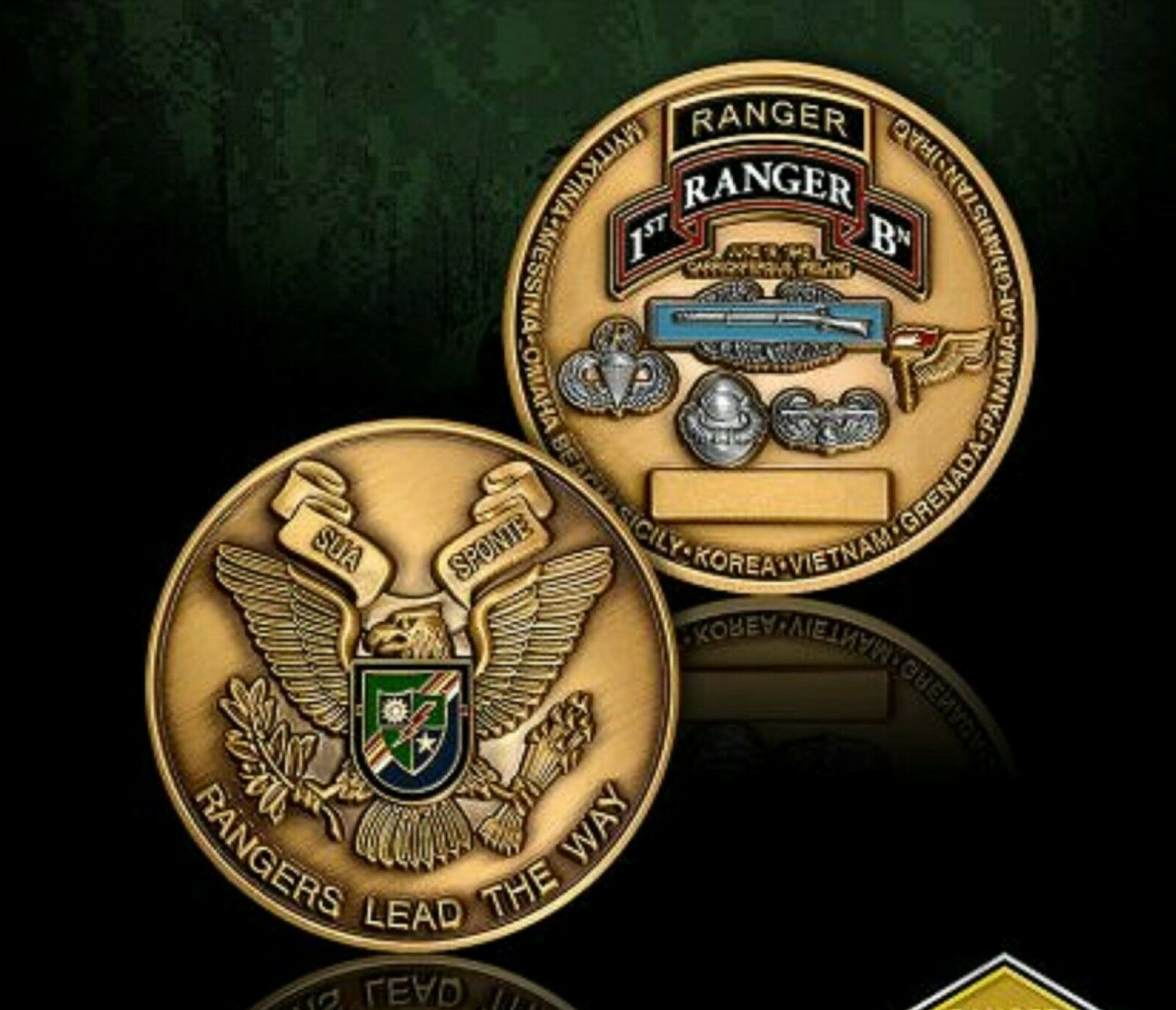 ARMY 1ST RANGER BATTALION RANGERS LEAD THE WAY 1.75" CHALLENGE COIN | eBay