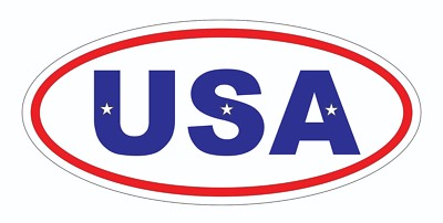USA OVAL SHAPE Vinyl Sticker Decals | eBay