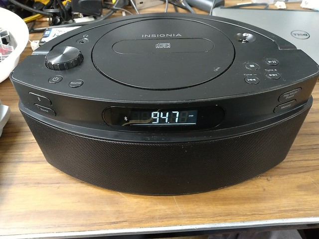 insignia - cd boombox with am/fm tuner - black with bluetooth for sale ...