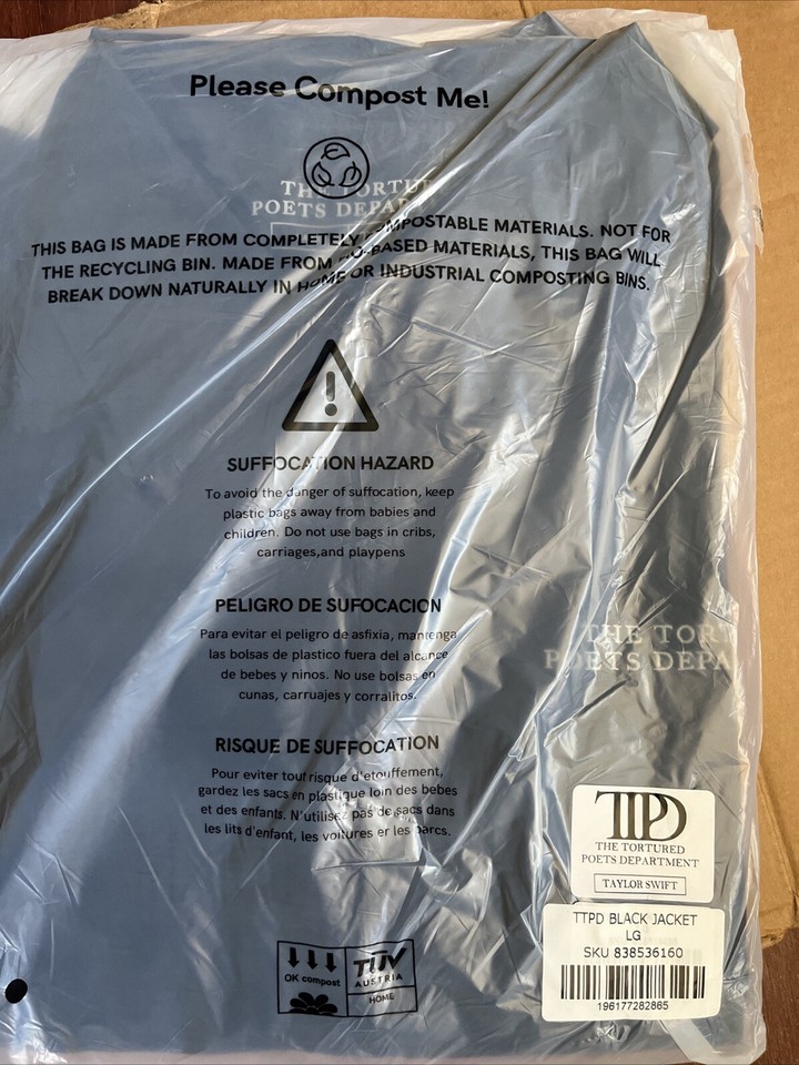 Taylor Swift The Tortured Poets Department TTPD Black Jacket Patch Set ...