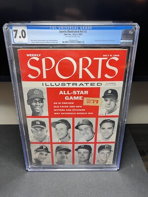 CGC 7.0 Newsstand Edition Sports Illustrated-1956 All-Star Game-July 9 ...
