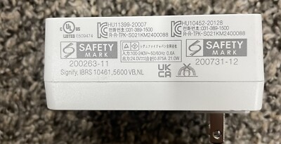 Genuine OEM Philips Hue Power Adapter 24V 21W 3-Port Plug S021KM2400088 ...