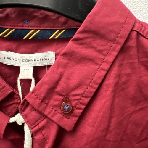 New rrp £30 French connection Rrumba Red Long slate boys shirt age 12 ...