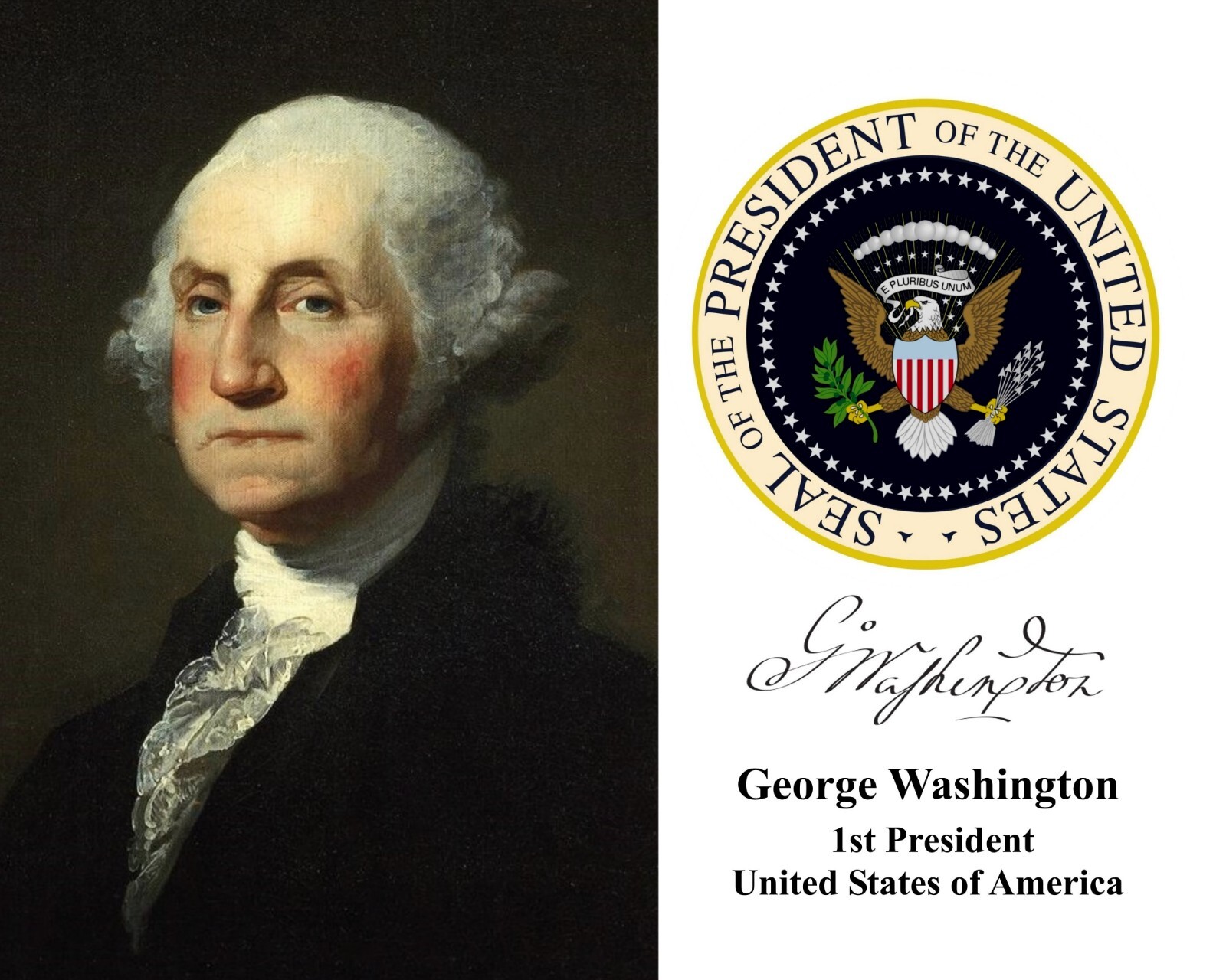 President George Washington Presidential Seal 8 x 10 Photo Picture ...