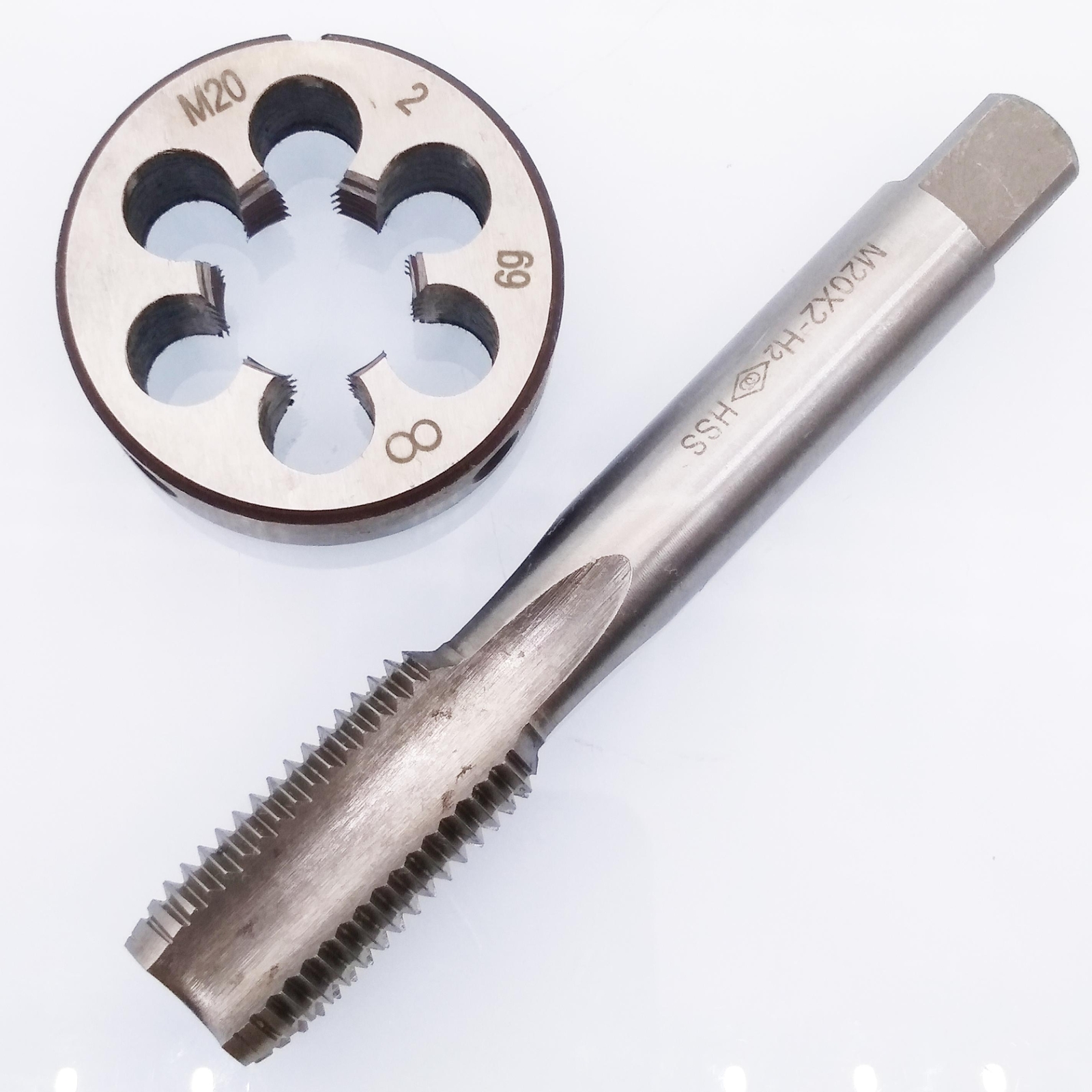US Stock HSS M20 x 2mm Tap & M20 x 2.0mm Die Metric Thread Right Hand ...