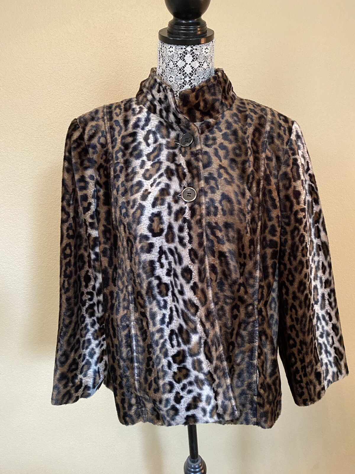 CHICOS vintage style pinup retro leopard cheetah jack… - Gem