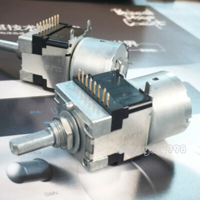 1PC ALPS RK168 50K Potentiometer Rotary Motor-driven Quad Metal shaft ...