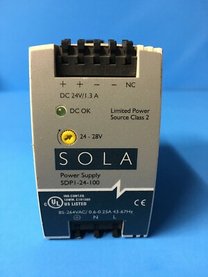 SOLA 24V/1.3A Power Supply SDP1-24-100 | eBay