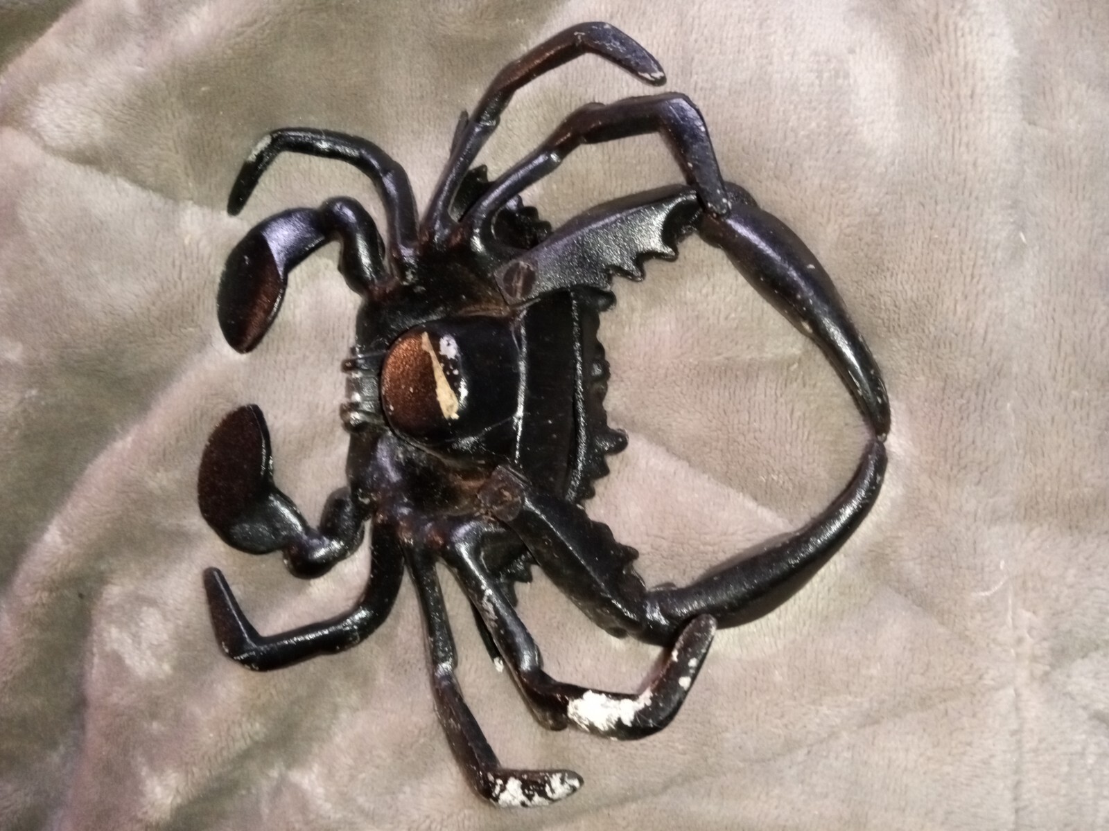 Vintage Cast Metal Crab Inkwell Figure Hinged Shell | eBay