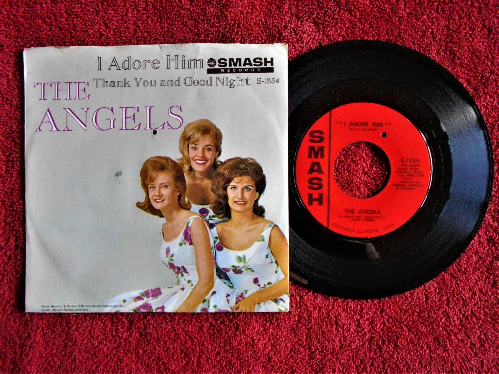 THE ANGELS I ADORE HIM 45 & PICTURE SLEEVE TEENER GIRL GROUP | eBay