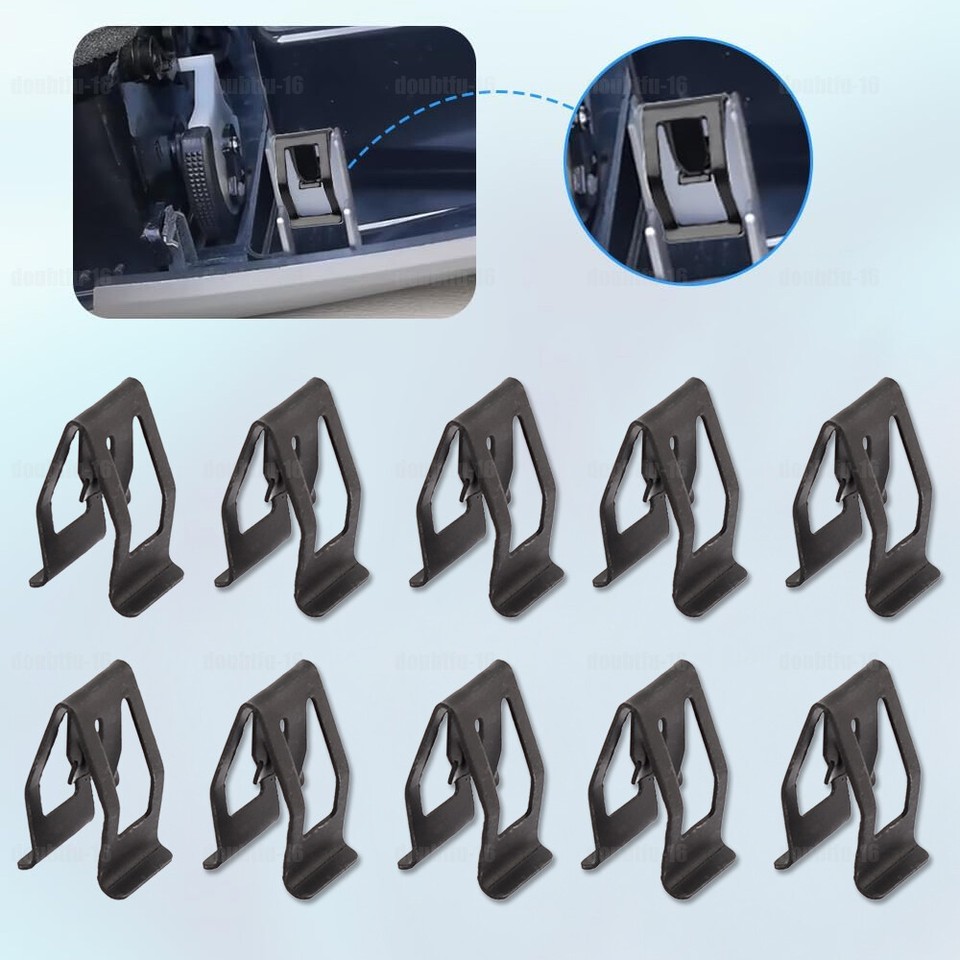 10pcs Car Console Dashboard Trim Metal Retainer Clips Universal Trim ...