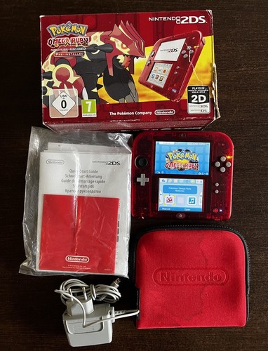 Nintendo 2DS Pokemon Omega Ruby Special Edition Red Console Boxed With ...