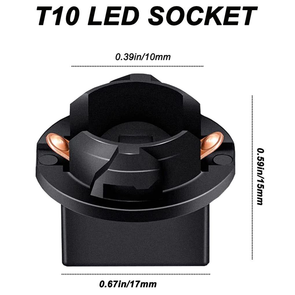 White 194 T10 W5W LED Bulbs Light with PC195 PC194 PC168 Twist Lock ...