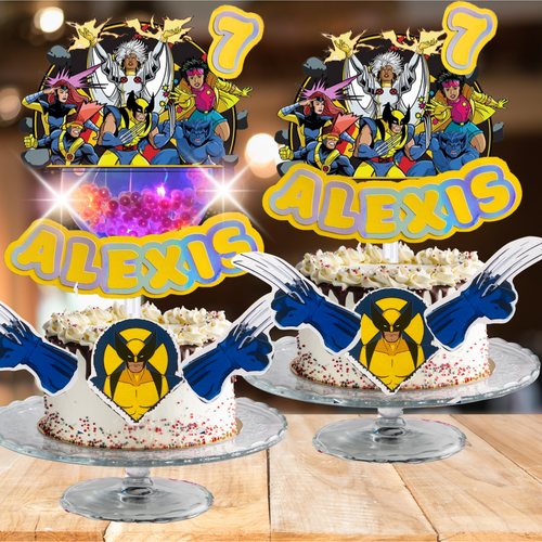 X MEN 97 wolverine cupcake topper birthday party supplies centerpiece ...