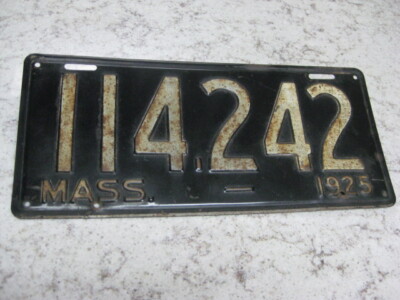 1925 Massachusetts License Plate Now 100 Years Old ! | eBay