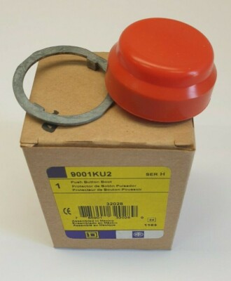 Square D Schneider 9001KU2 Red Push Button Boot - Non Illuminated Push ...