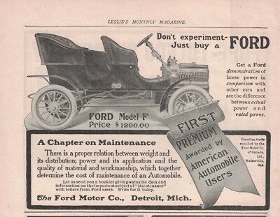 1905 Ford Model F rare original ad | eBay