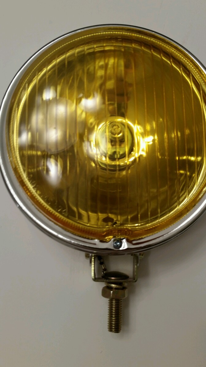 68-79 vw Volkswagen bug bus vanagon front bumper mount glass amber fog ...