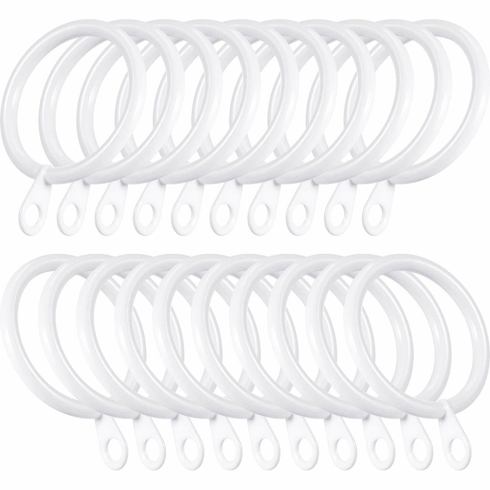 Curtain Rings Metal Hanging Hooks for Rods Pole Voile Heavy duty ...