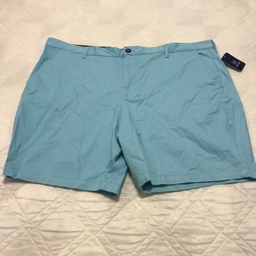 George lite blue flat front shorts size 46 nwt | eBay