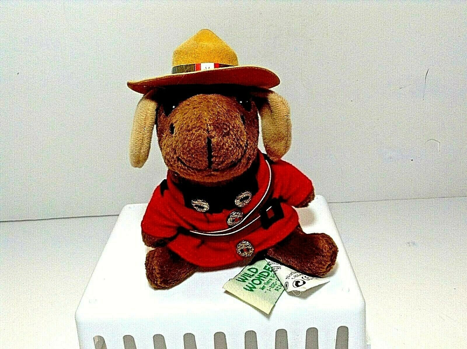 STUFFED MOOSE ANIMAL-DRESSED TO REPRESENT "ROYAL CANADIAN MOUNTIES ...