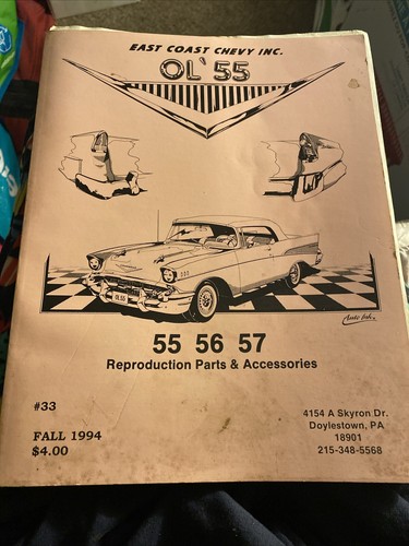 Vintage Chevrolet Parts Catalog East Coast Chevy OL’55 Fall 1994 ...