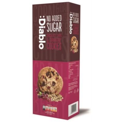 Diablo Sugar Free Choc Chip & Cranberry Cookies 135g-2 Pack | eBay UK