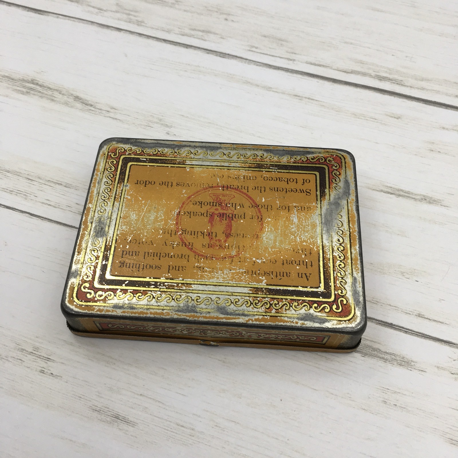 Vintage "The Owl" Throat Pastilles Medicated TIN Owl Drug Co ...