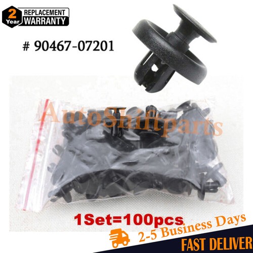 100 Pcs Engine Cover Grille Bumper Retainer Clips for #90467-07211 ...
