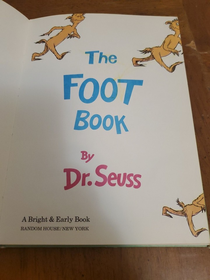 The Foot Book Dr. Seuss Hardcover 1968 Book Club Edition Vintage | eBay