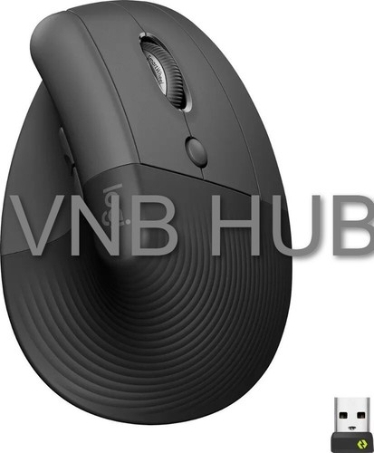 Lift Vertical Ergonomic Mouse Wireless -4 Customizable Buttons Graphite ...