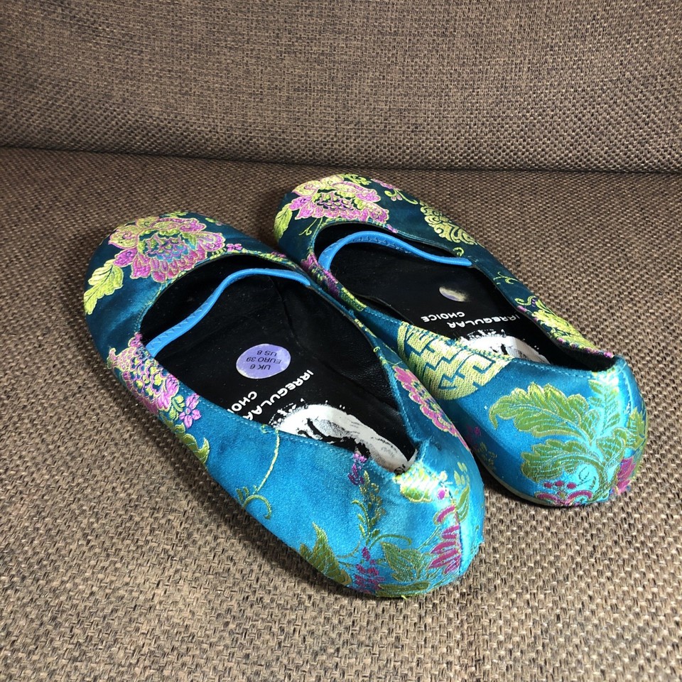Irregular Choice Flat Shoes Bow Toe UK 6 Eu 39 Geisha Japanese Slipper ...